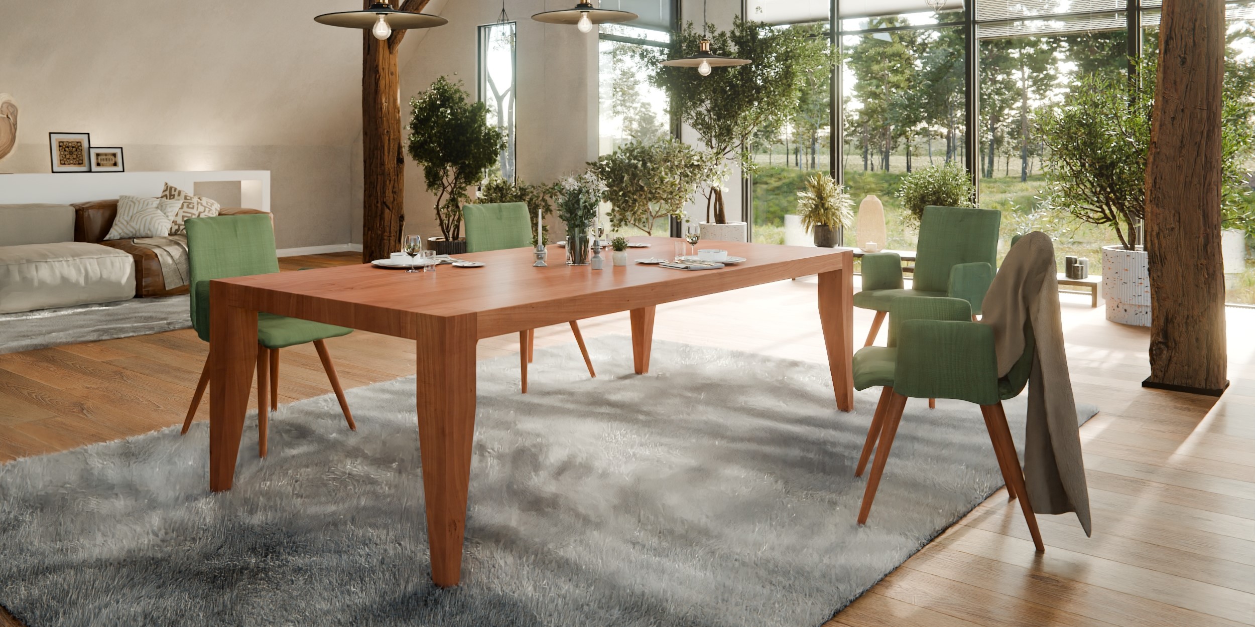 Kirsche Edel: Massivholz Luxus Esstisch E14 | wobiliar