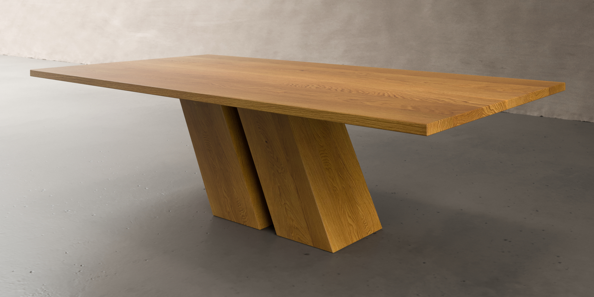 Esszimmertisch Vollholz: Edle Eiche mit Mittelsäule E38 | wobiliar