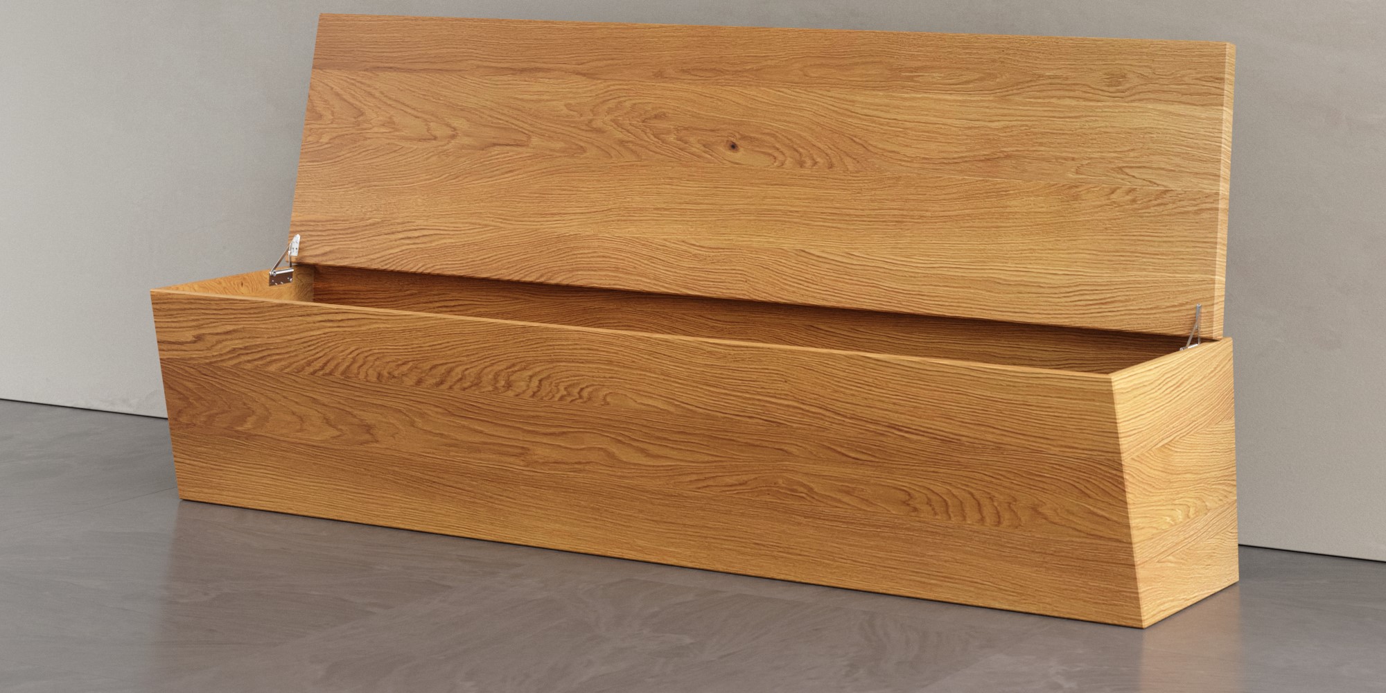 Massivholz Bank mit Truhe aus Eiche – Zeitloses Design B31 | wobiliar