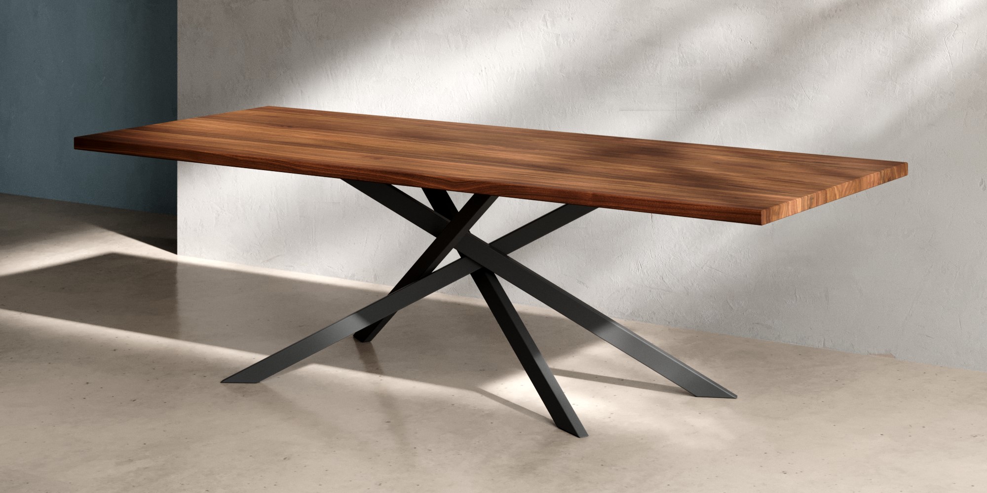Holztisch Mit Metallgestell